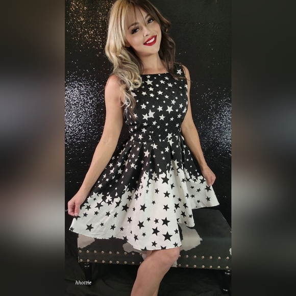 Anni Coco | Dresses | Vintage Rockabilly Styled Rockstar Themed Pin Up Girl Dress | Poshmark